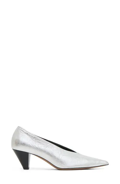 MANSUR GAVRIEL Kiki Pointed Toe Pump - Silver