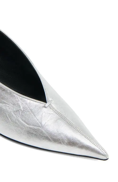 MANSUR GAVRIEL Kiki Pointed Toe Pump - Silver