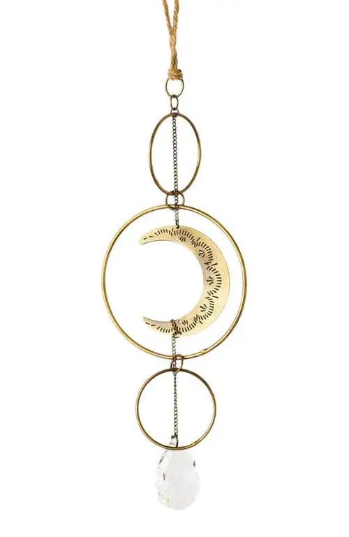 MATR BOOMIE Surya Crescent Moon Brass Suncatcher - Gold