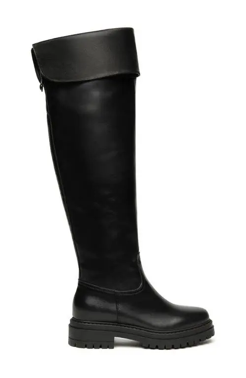NEROGIARDINI Over-the-knee Lug Sole Boots