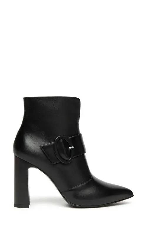 NEROGIARDINI Leather Buckle Booties