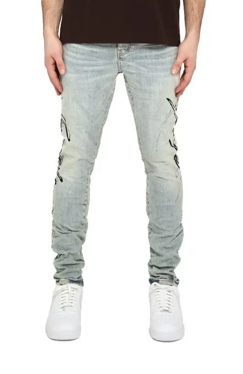 PURPLE BRAND Double Script Skinny Jeans