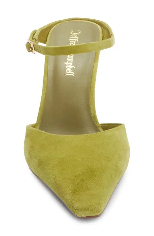 Jeffrey Campbell Maribelle Wedge Mule - Chartreuse Suede