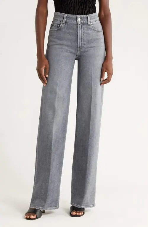 Paige Sasha High-waist Wide-leg Jeans - Smokey Grey