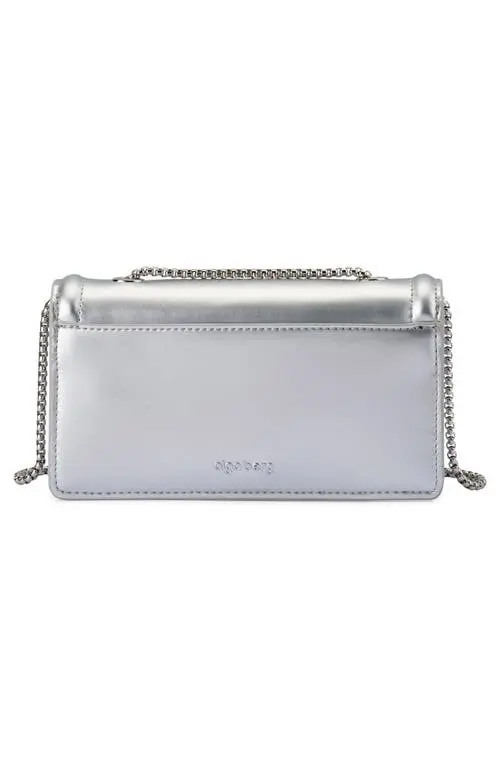 OLGA BERG Metallic Faux Leather Convertible Shoulder Bag