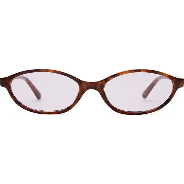 AIRE Earthshine 54mm Oval Sunglasses - Amber Tort/lavendar Tint