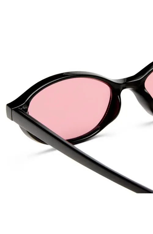 AIRE Earthshine 54mm Oval Sunglasses - Black/burgundy Mono