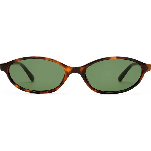 AIRE Earthshine 54mm Oval Sunglasses - Dark Tort/green Mono