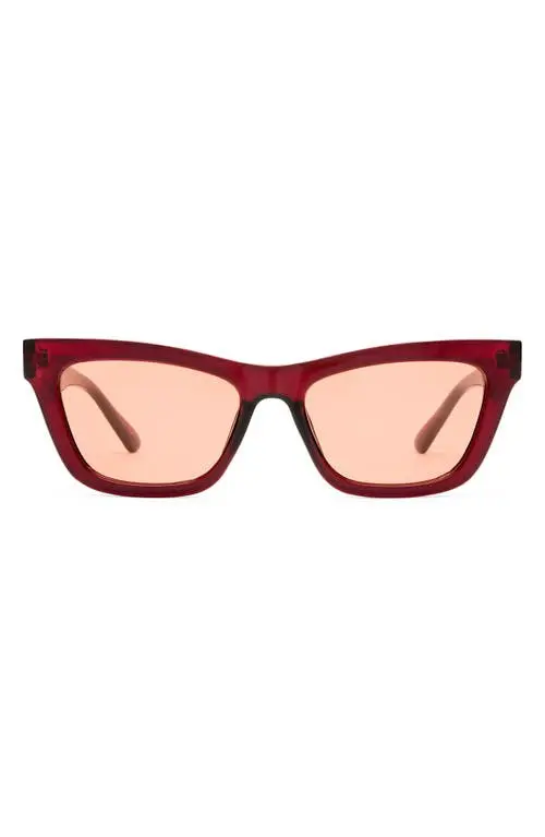 AIRE Amplitude 52mm Cat Eye Sunglasses - Cherry/cinnamon Tint