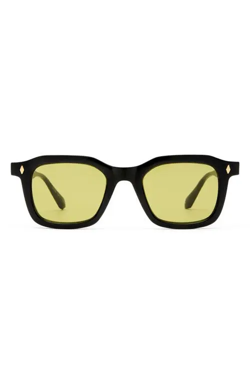 AIRE Zodiac Small Square Sunglasses - Black/moss Tint