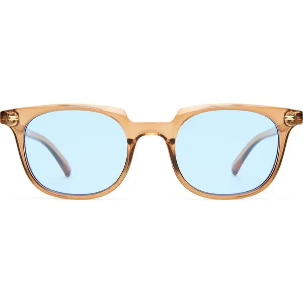 Le Specs Le Resolu D-frame Sunglasses - Barley/sky Blue Tint