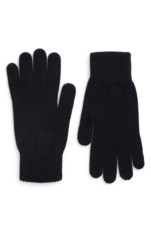 Johnstons Of Elgin Cashmere Jersey Gloves - Dark Navy
