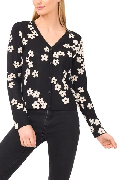 CECE DUPRAZ Flower Jacquard Cardigan
