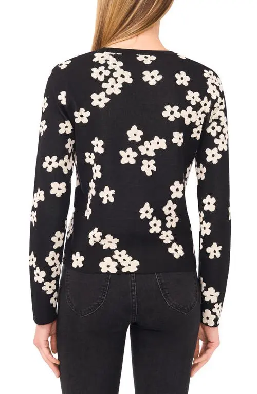 CECE DUPRAZ Flower Jacquard Cardigan