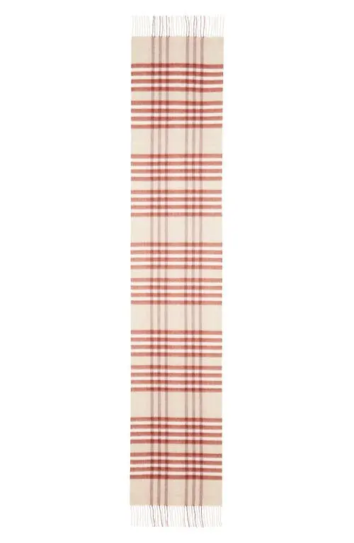 Johnstons Of Elgin Grid Check Cashmere Fringe Scarf - Blonde Ru7642