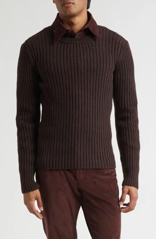Dolce & Gabbana Wool Rib Crewneck Sweater