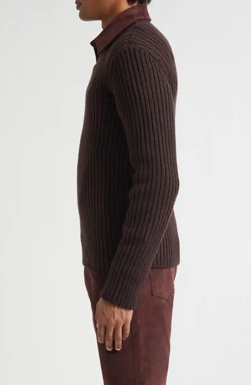Dolce & Gabbana Wool Rib Crewneck Sweater
