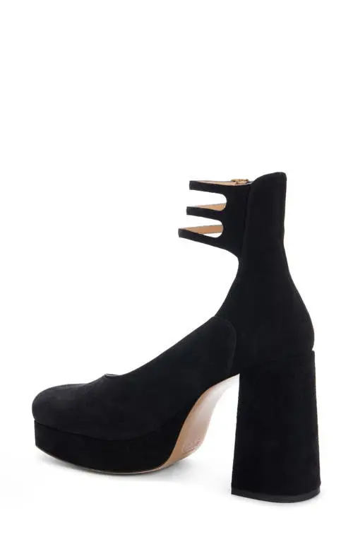 Chloé Ankle Strap Platform Pumps - Black
