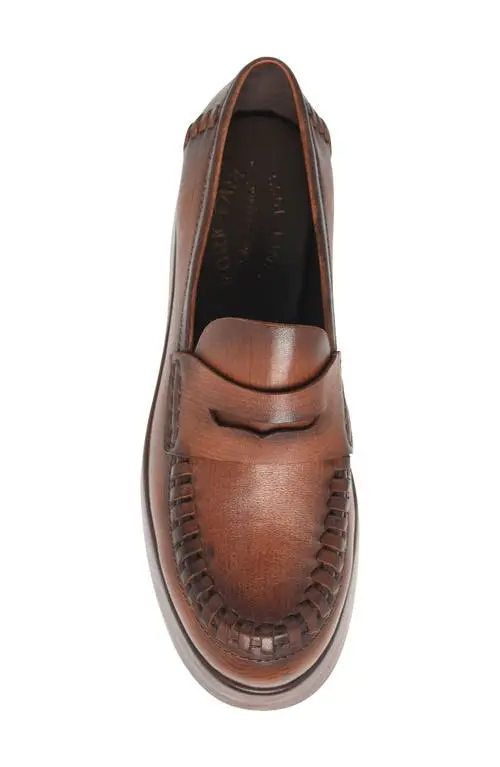 KORK-EASE® Pixie Platform Penny Loafer - Brown Leather