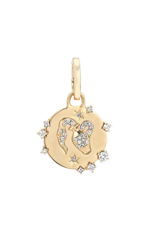 Adina Reyter Diamond Zodiac Charm - 14k Yellow Goldquarius