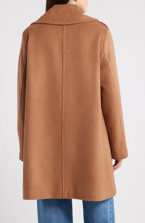 Bernardo Buckle-detailed Melton Wool-blend Coat - Camel