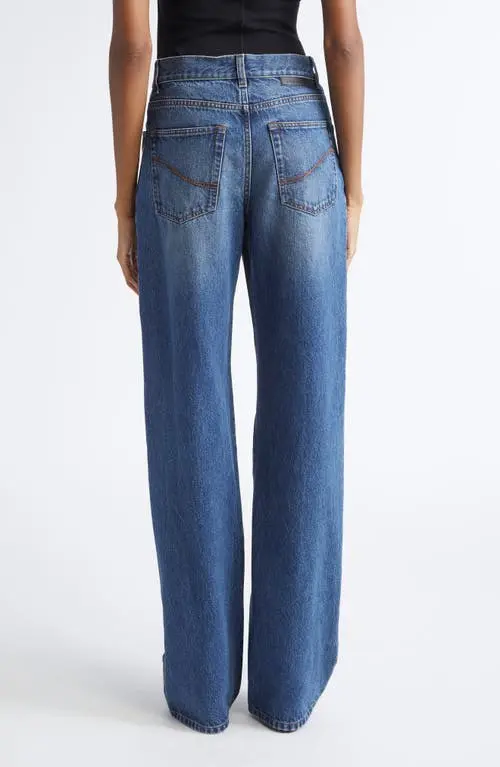 Stella McCartney Snakeskin Print Straight Leg Jeans
