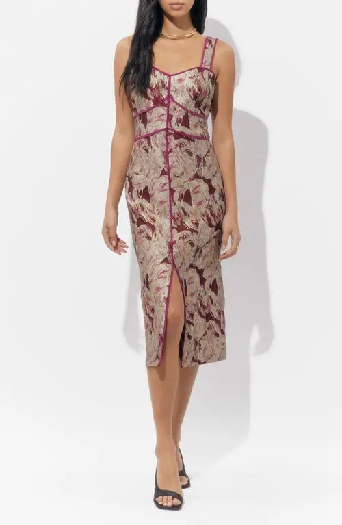 Adelyn Rae Jacquard Midi Dress