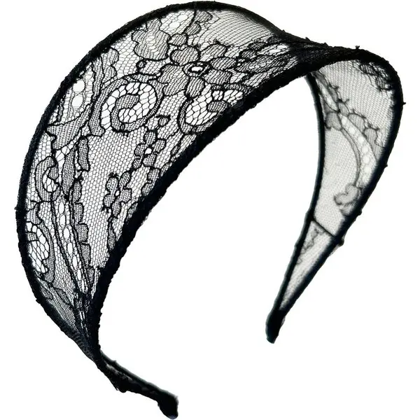 JENNIFER BEHR Thalia Lace Headband - Black