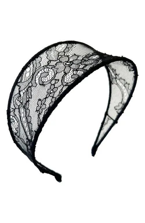 JENNIFER BEHR Thalia Lace Headband - Black