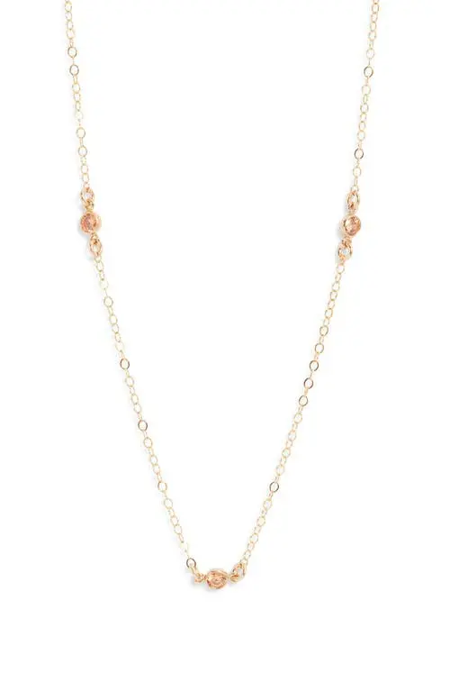 SET & STONES Birthstone Station Necklace - Gold/november