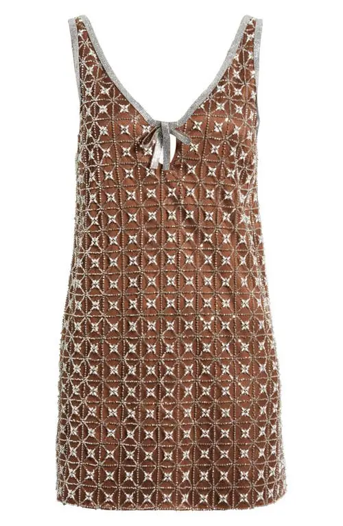 Saylor Jeanetta Sequin Embroidery Cocktail Minidress