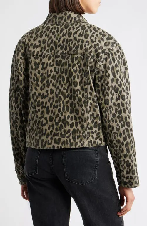 MAVI Leopard Print Denim Jacket