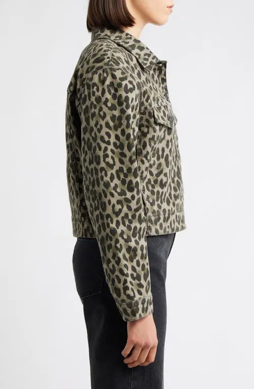 MAVI Leopard Print Denim Jacket