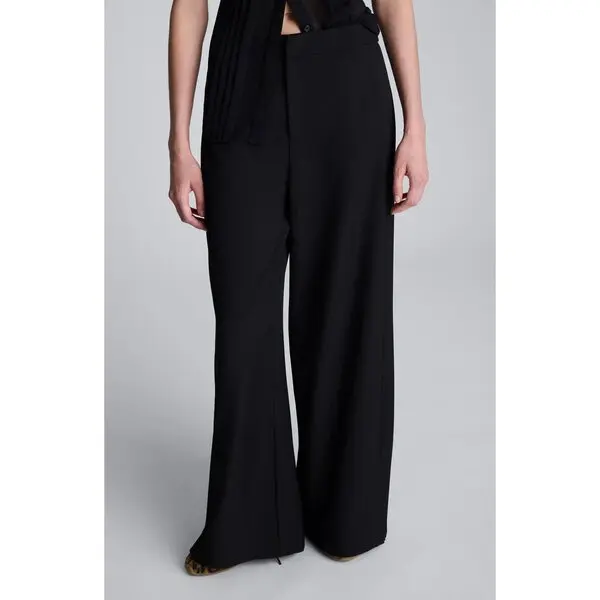 KENNETH COLE Wide-leg Pleated Trousers