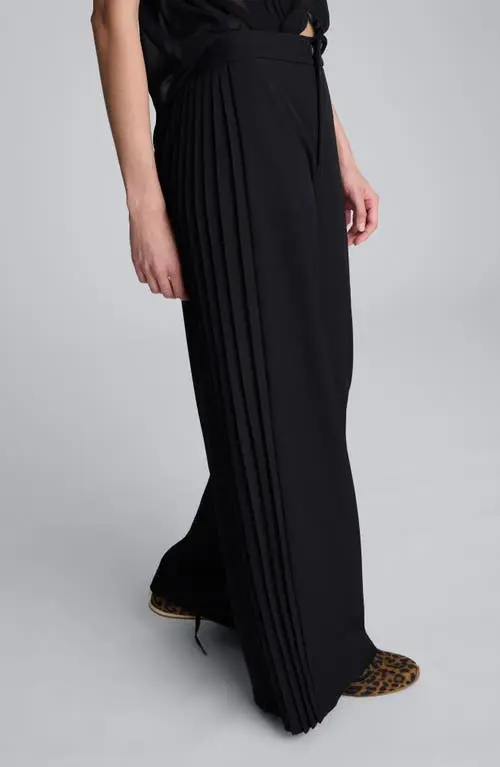 KENNETH COLE Wide-leg Pleated Trousers