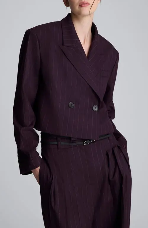 KENNETH COLE Double Breasted Crop Boyfriend Blazer