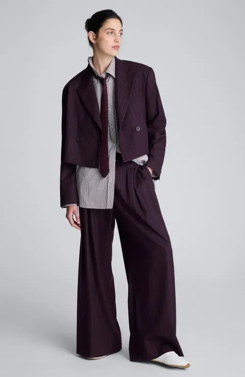 KENNETH COLE Double Breasted Crop Boyfriend Blazer