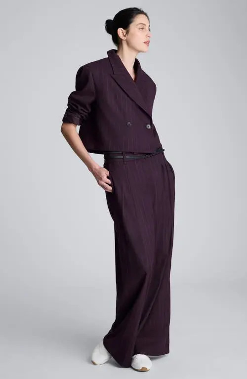 KENNETH COLE Double Breasted Crop Boyfriend Blazer