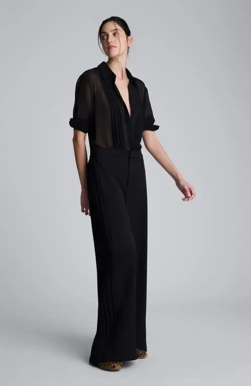 KENNETH COLE Pleated Sheer Shirt
