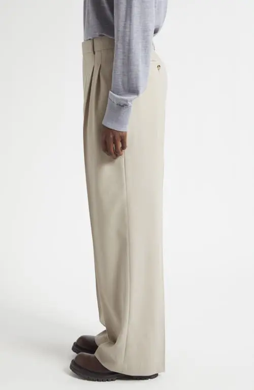 Ami Pleated Wool Trousers