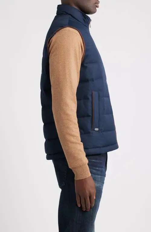 Hart Schaffner Marx Faux Leather Trim Quilted Vest