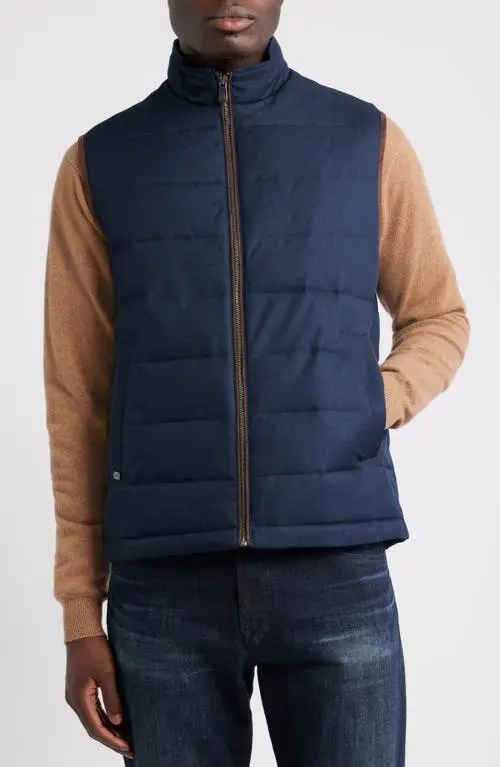 Hart Schaffner Marx Faux Leather Trim Quilted Vest