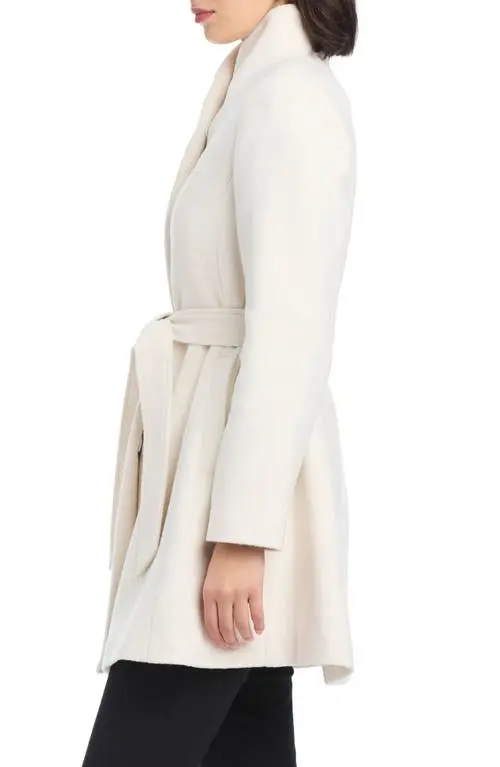 Kate Spade New York High Neck Belted Coat - Cream