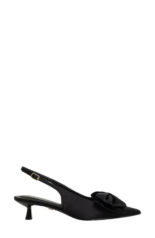 SHU SHOP Nora Slingback Kitten Heel Pump - Black