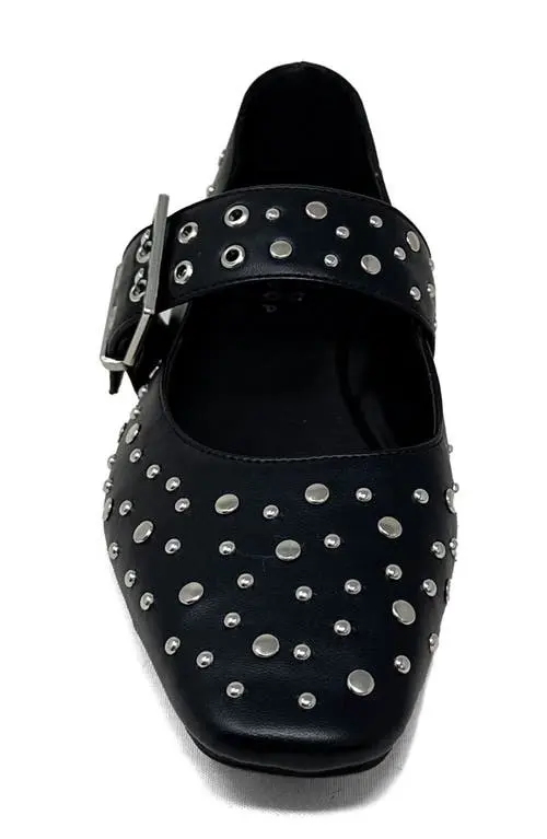 SHU SHOP Avril Studded Flats - Black