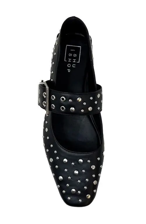 SHU SHOP Avril Studded Flats - Black