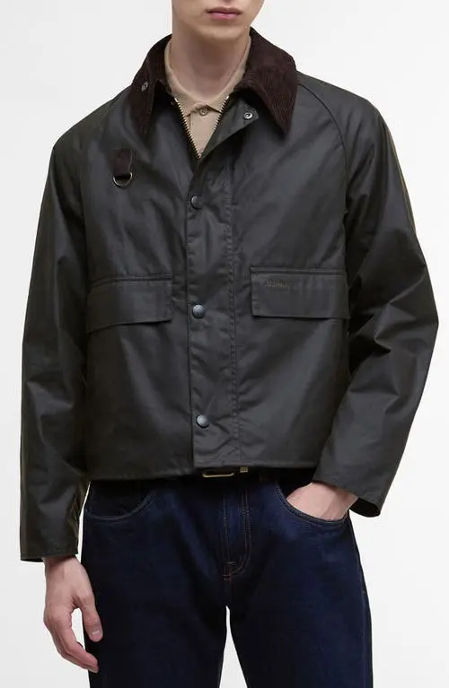 Barbour Spey Waxed Cotton Jacket - Olive