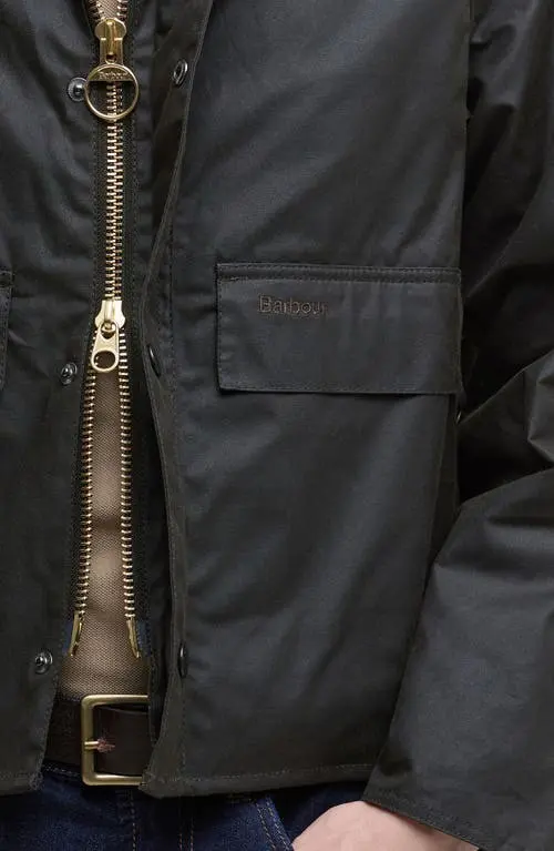 Barbour Spey Waxed Cotton Jacket - Olive