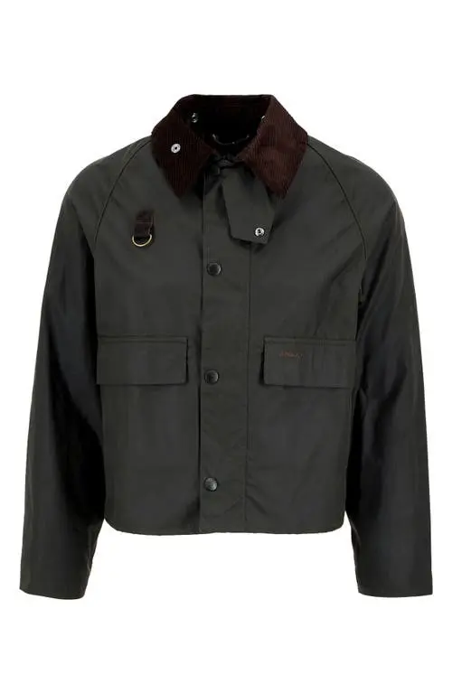 Barbour Spey Waxed Cotton Jacket - Olive