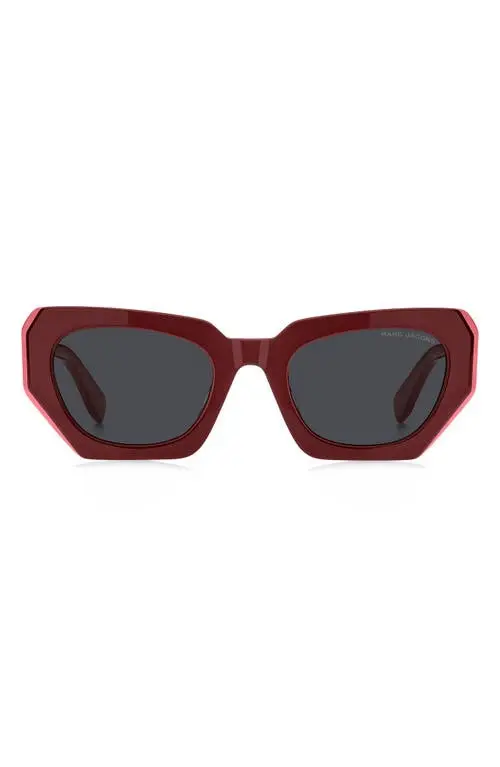 Marc Jacobs 52mm Geometric Sunglasses - Burgundy Fuchsia